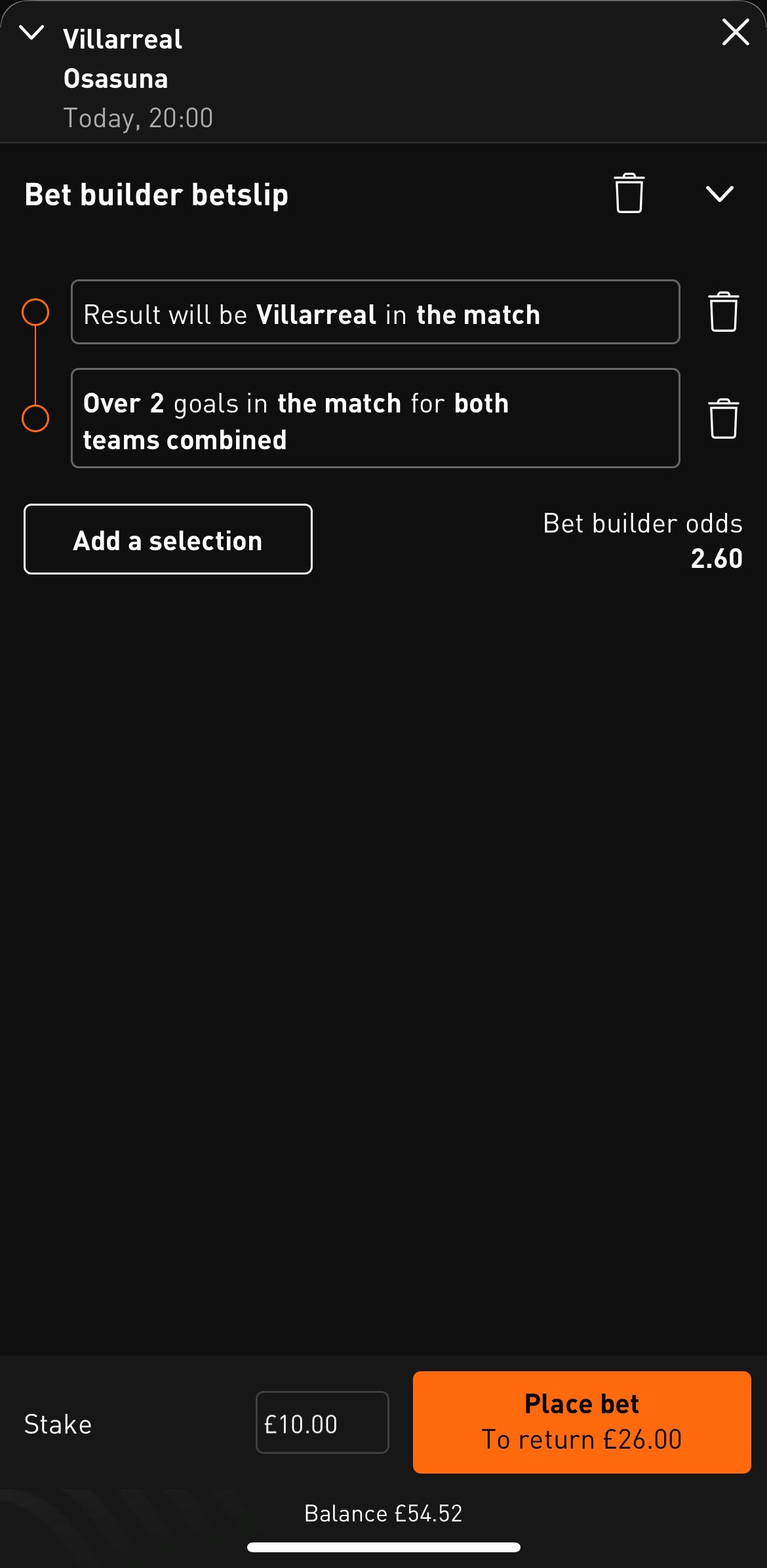 Bet Builder – LiveScore Bet